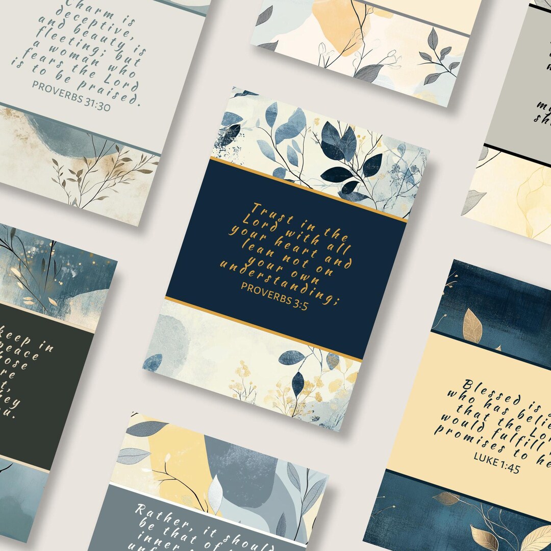 Printable Mini Bible Verse Cards With Watercolor Botanicals ...