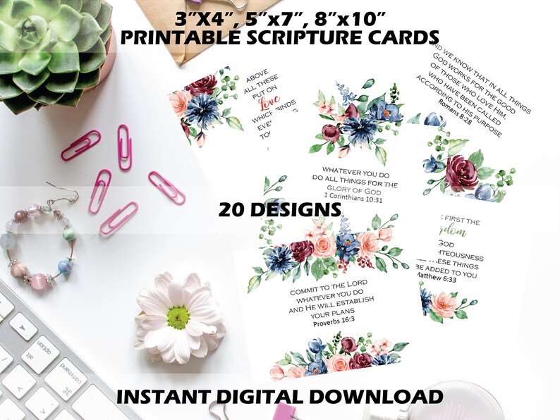 Printable Scripture Cards Mini Bible Verse Cards Burgundy - Etsy