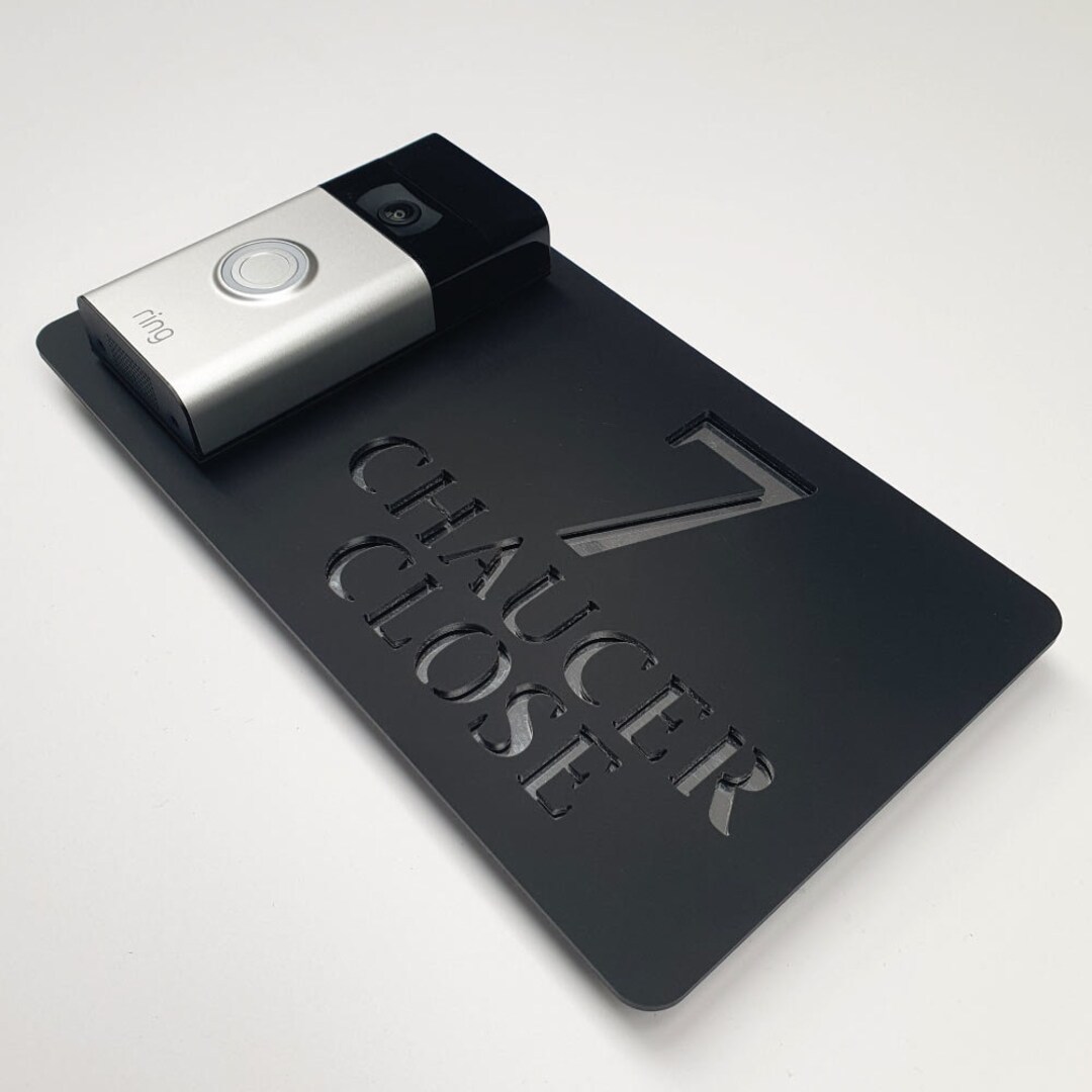 House Number House Door Plaque Address Sign Black Door Number Signs ...