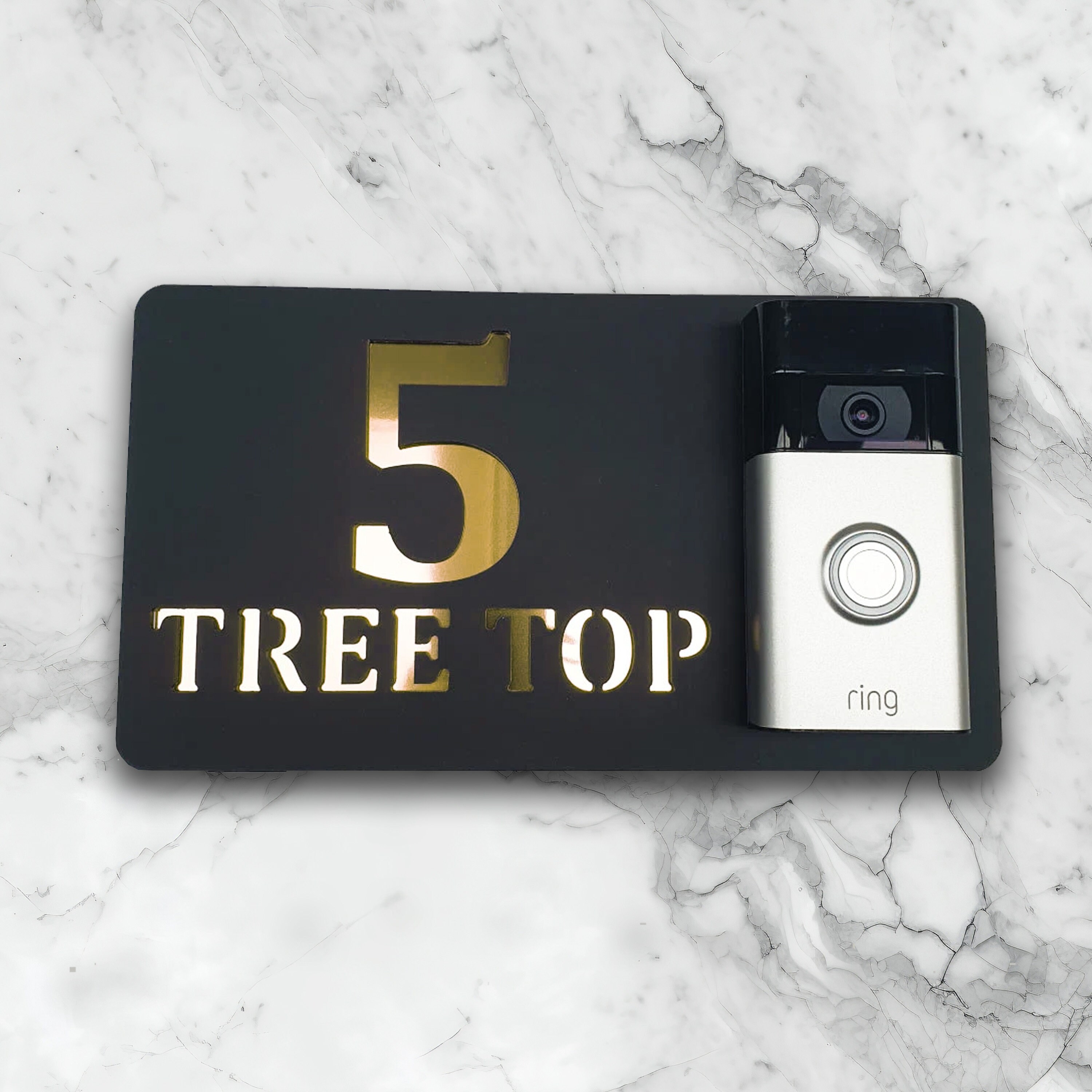 Ring Doorbell House Number Wall Plaque Precision Cut Acrylic House ...