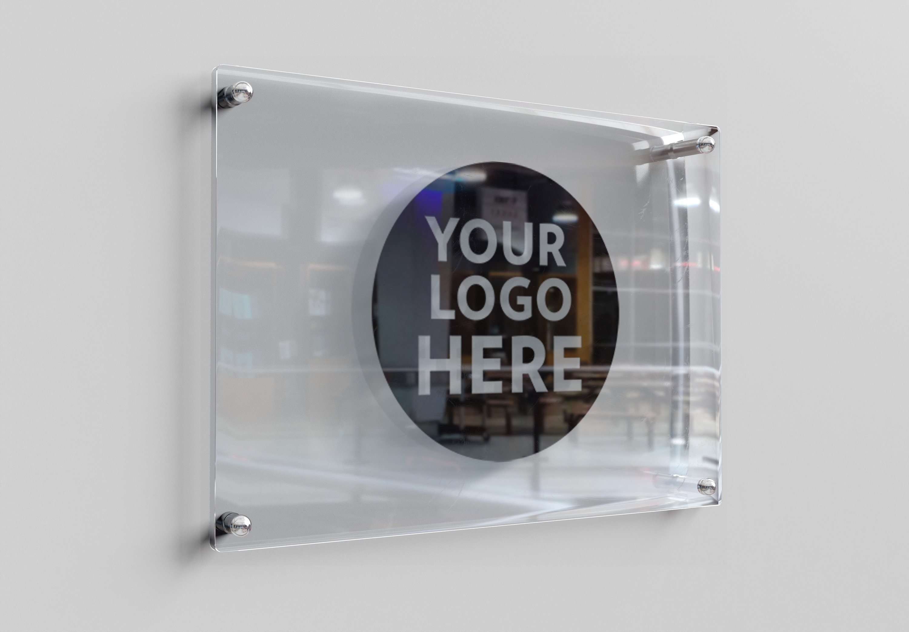Acrylic Panel Sign Business Logo Sign 3D Acrylic Sign Rectangular Sign ...