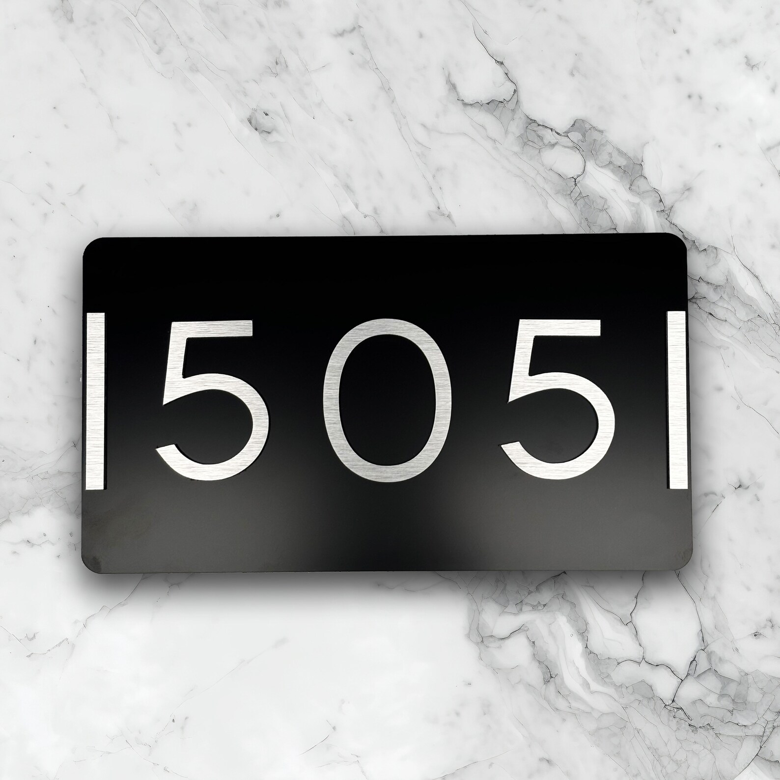 House Number Wall Plaque Acrylic House Door Number Sign Black Gold ...