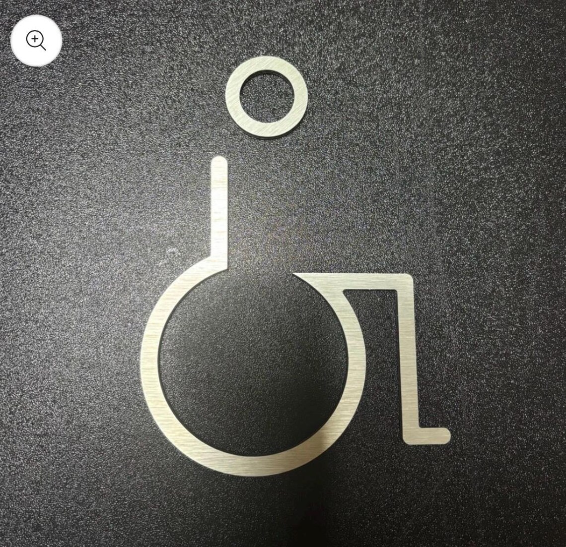 Custom 3D Toilet Door Sign Aluminium Acrylic Restroom Signage Brushed ...