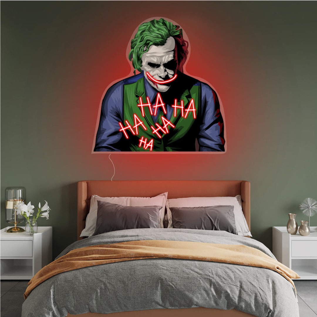 The Joker Neon Sign - Iconic Symbol of Mischief and Intrigue - Etsy