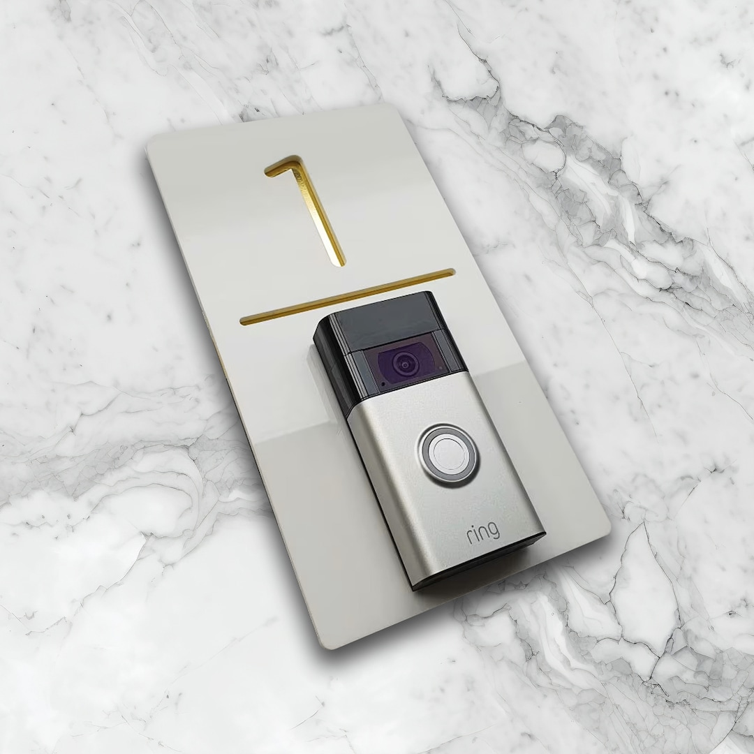 Portrait Video Doorbell House Sign Vertical House Number Address Sign ...