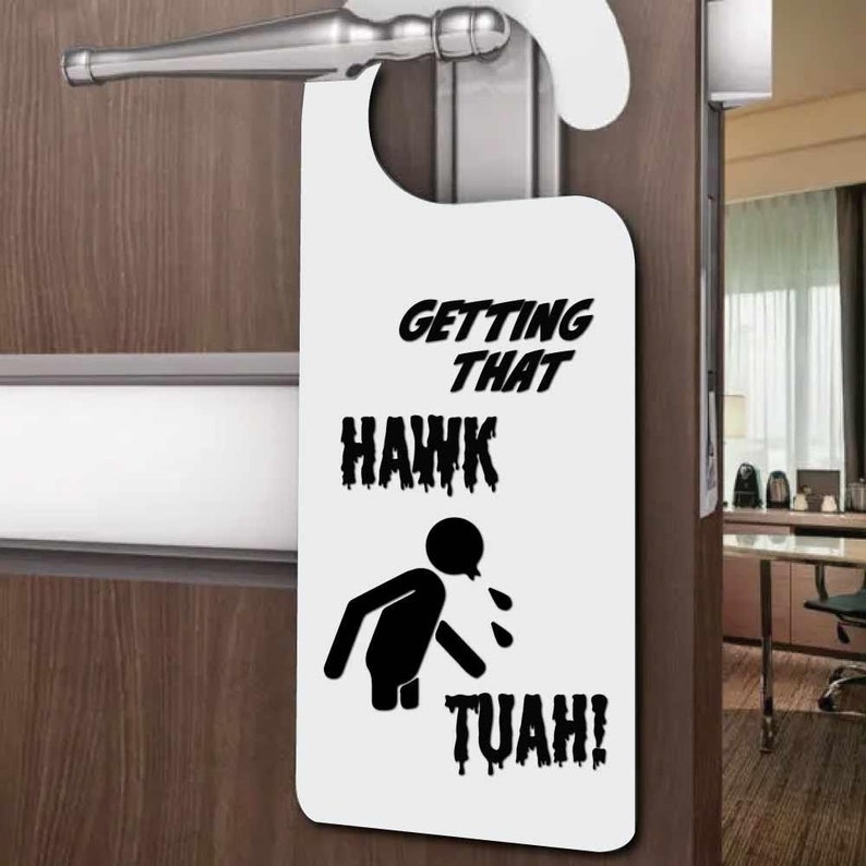 Hawk Tuah Spit on That Thing Door Sign Gift for Him Gift for Her Funny ...