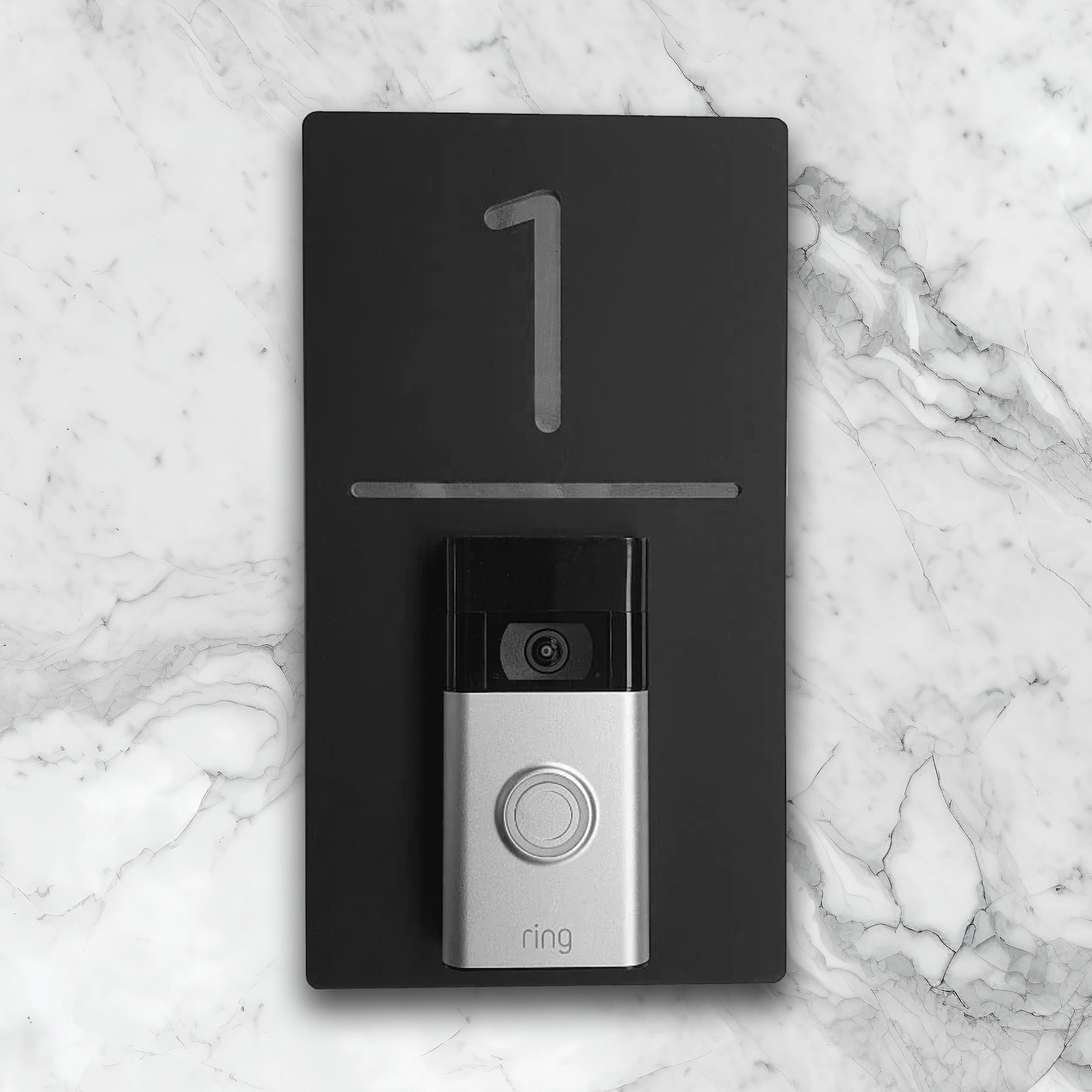 Ring Doorbell House Number Sign Wall Plaque Precision Cut Acrylic House ...