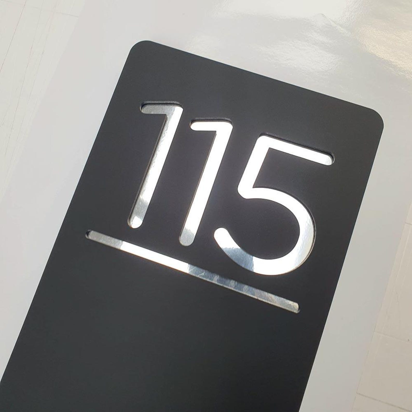 Ring Doorbell House Number Sign Wall Plaque Precision Cut Acrylic House ...