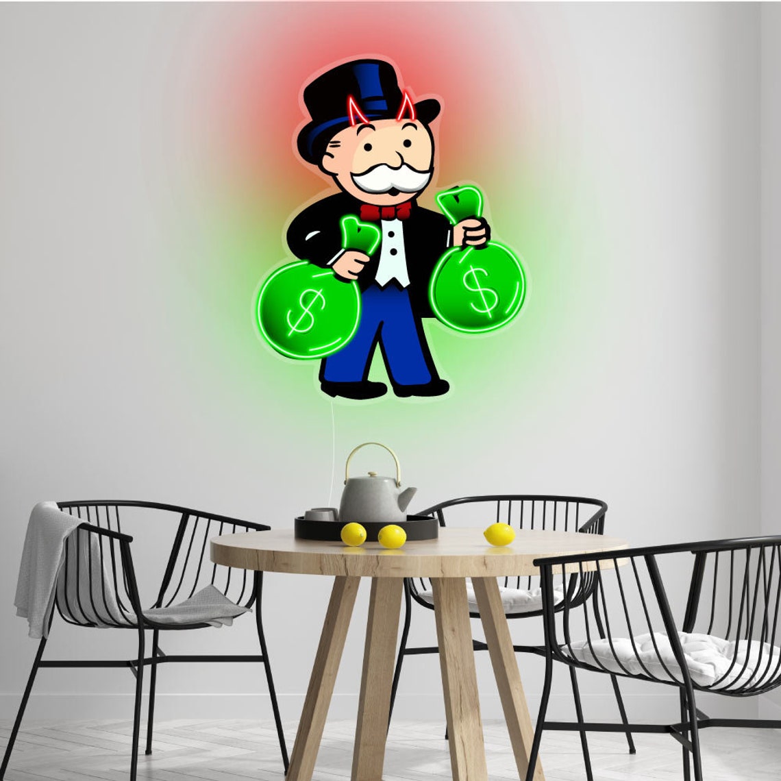 Monopoly Man Neon Sign Monopoly Cash Light Sign Monopoly Sign Monopoly ...