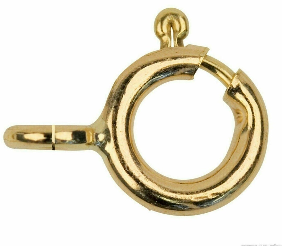 9ct Yellow Gold Bolt Ring 6mm - Open Clasp, Jewelry Making - Etsy UK