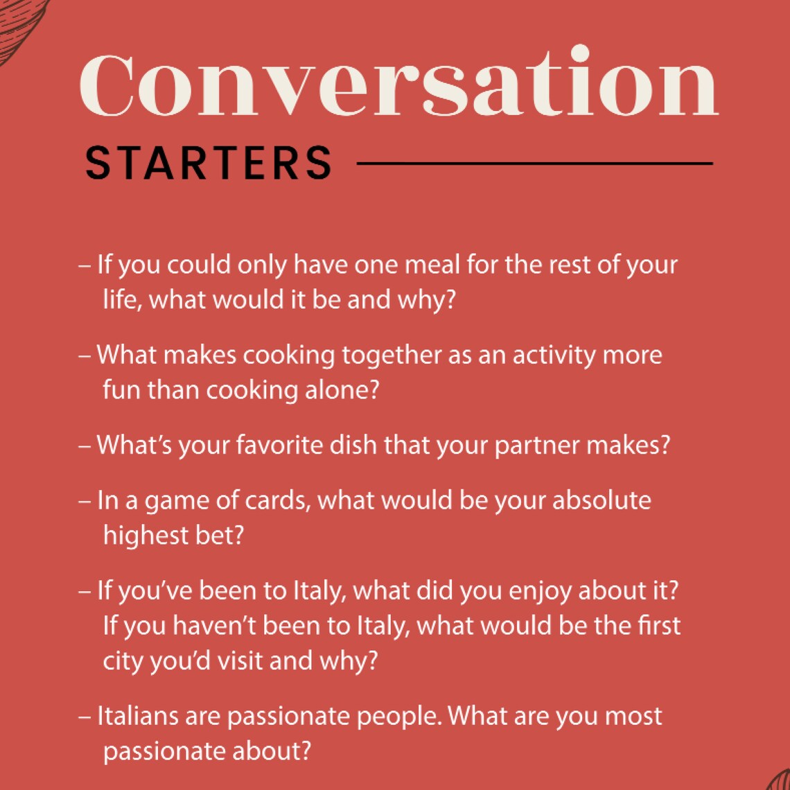 Italian Date Night Couples Printable Date Night Ideas Instant Download ...