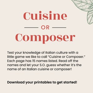 Italian Date Night Couples Printable Date Night Ideas Instant Download ...