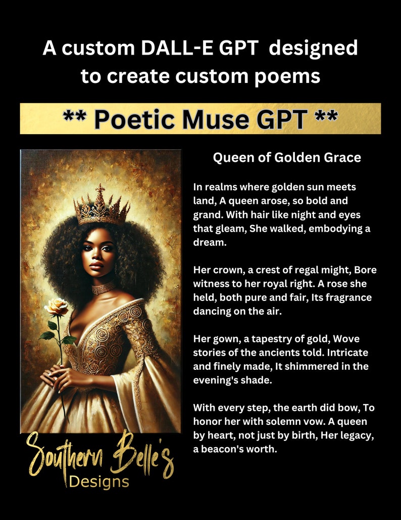 Custom DALL-E GPT Poetic Muse Poetry Create Custom Poems for Your Art ...