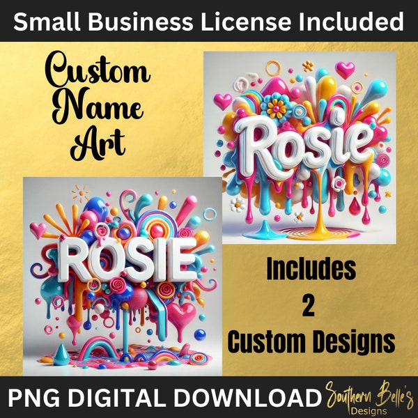 Custom Name Art - Etsy