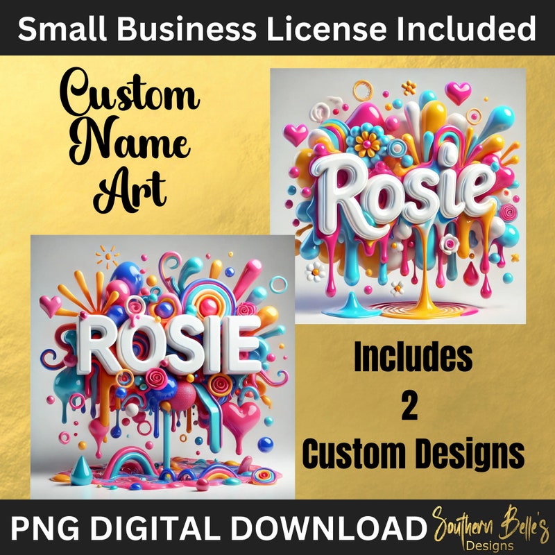 Custom Name Art - Etsy