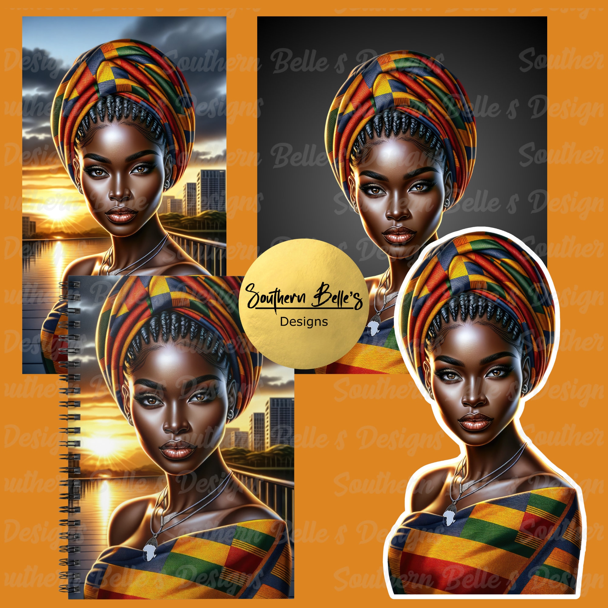 Printable Notebook Cover & Sticker Bundle 6 Designs Upscaled Art High ...