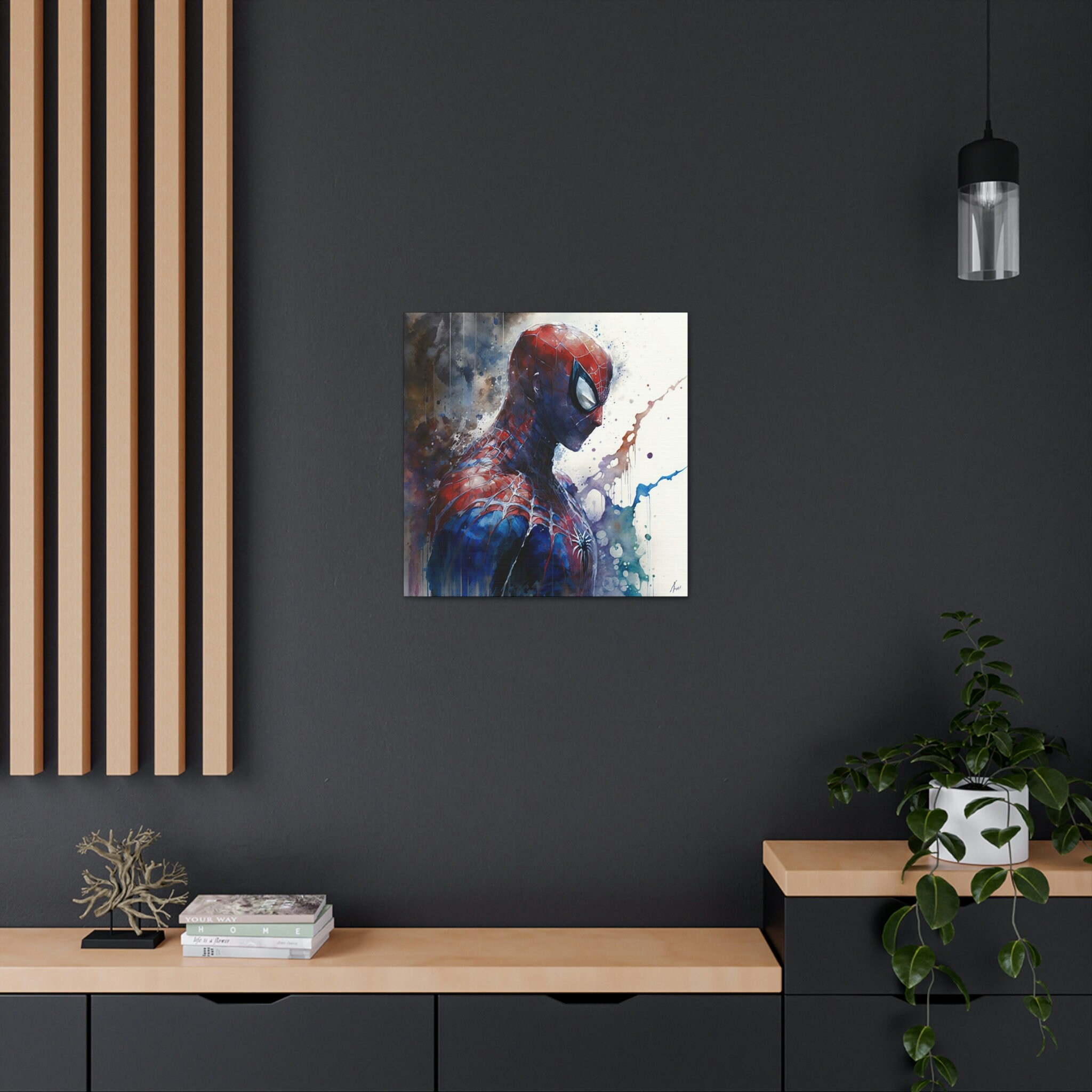 Introducing Our Stunning Watercolor Canvas for Spiderman, a Unique ...