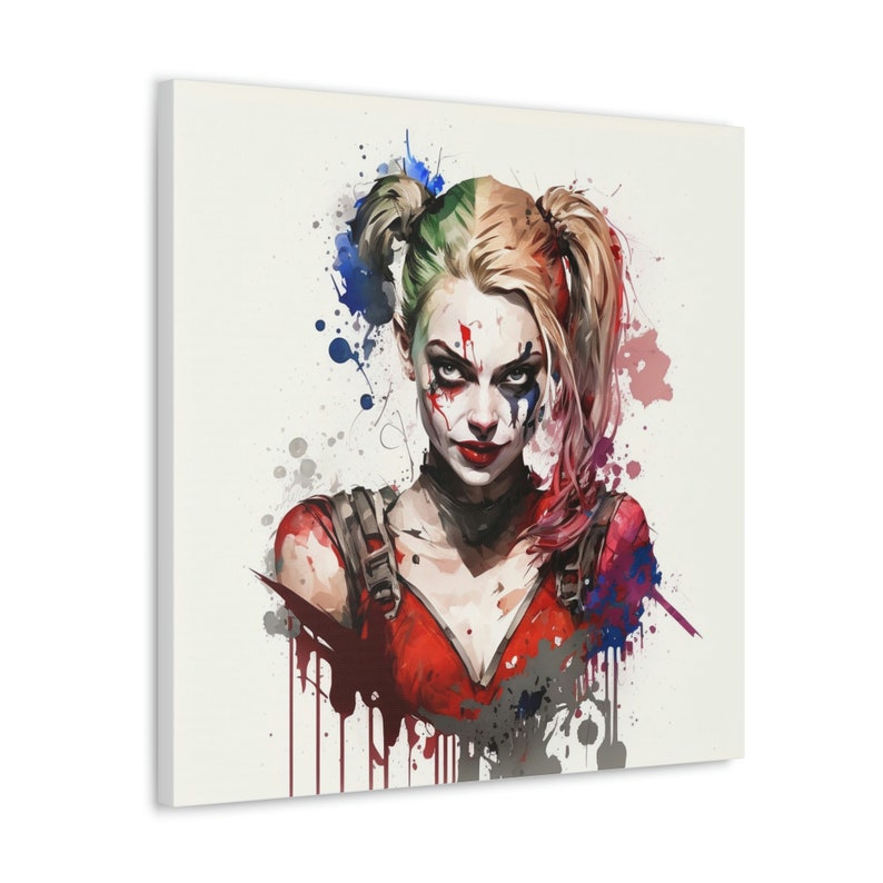Harley Quinn Water Color Canvas Gallery Wraps - Etsy