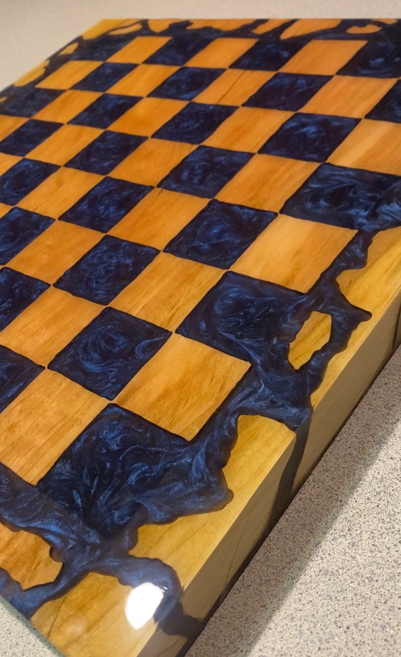 Customizable Epoxy Resin Chess Board - Etsy UK