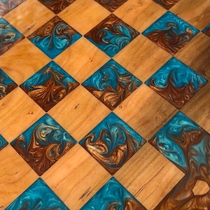 Customizable Epoxy Resin Chess Board - Etsy