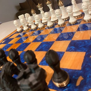 Customizable Epoxy Resin Chess Board - Etsy UK