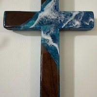 Ocean Cross / Resin Cross / Ocean Waves - Etsy