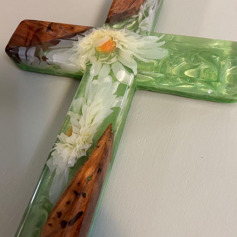 Wood and Stone Wall Cross - Etsy