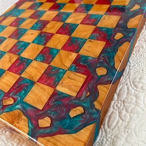 Customizable Epoxy Resin Chess Board - Etsy