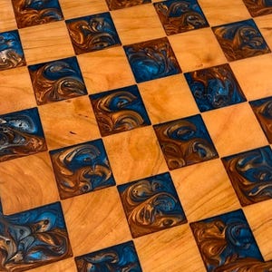 Customizable Epoxy Resin Chess Board - Etsy
