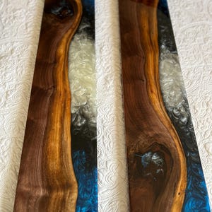 Customizable Epoxy Resin and Walnut Shelving - Etsy