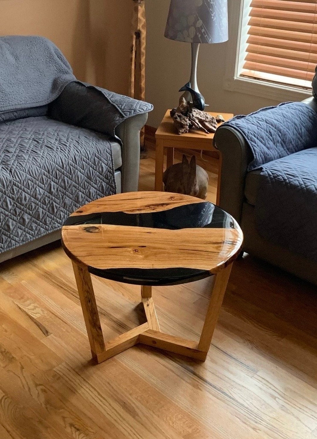 Epoxy Resin and Oak Table - Etsy