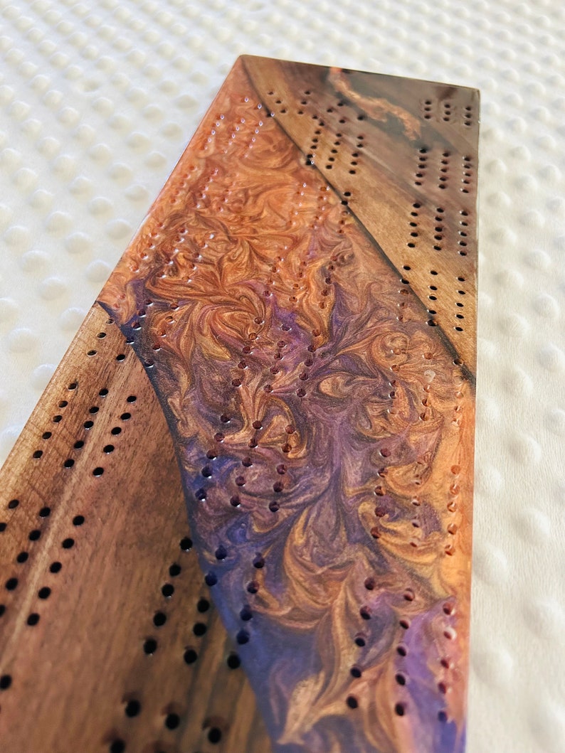 Customizable Epoxy Resin Walnut Cribbage Board - Etsy