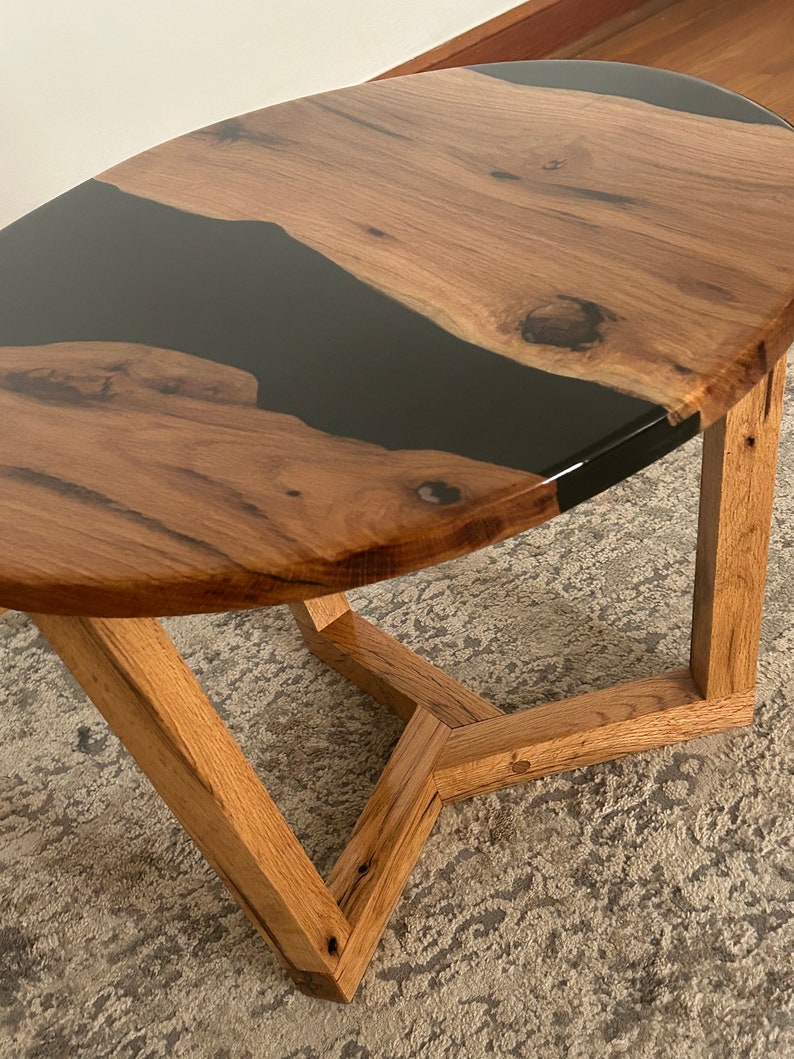 Epoxy Resin and Oak Table - Etsy