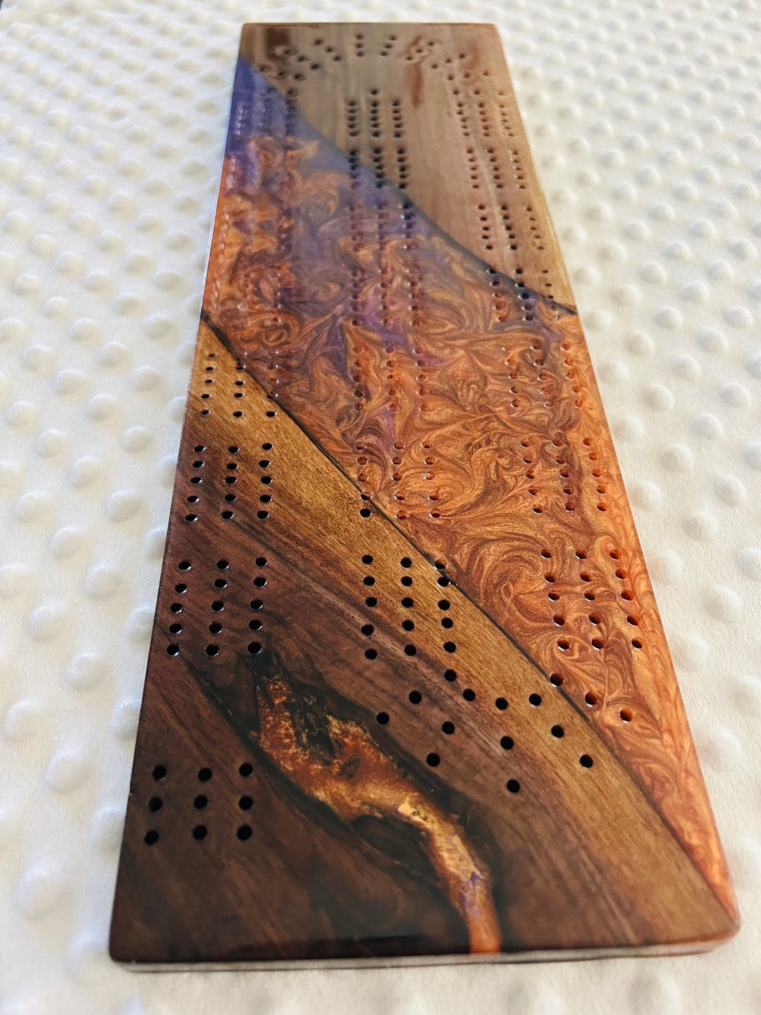 Customizable Epoxy Resin Walnut Cribbage Board - Etsy