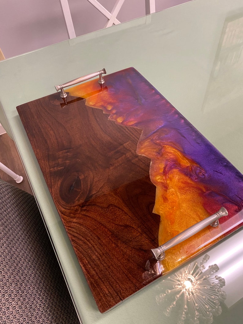 Epoxy Walnut Serving Tray - Etsy