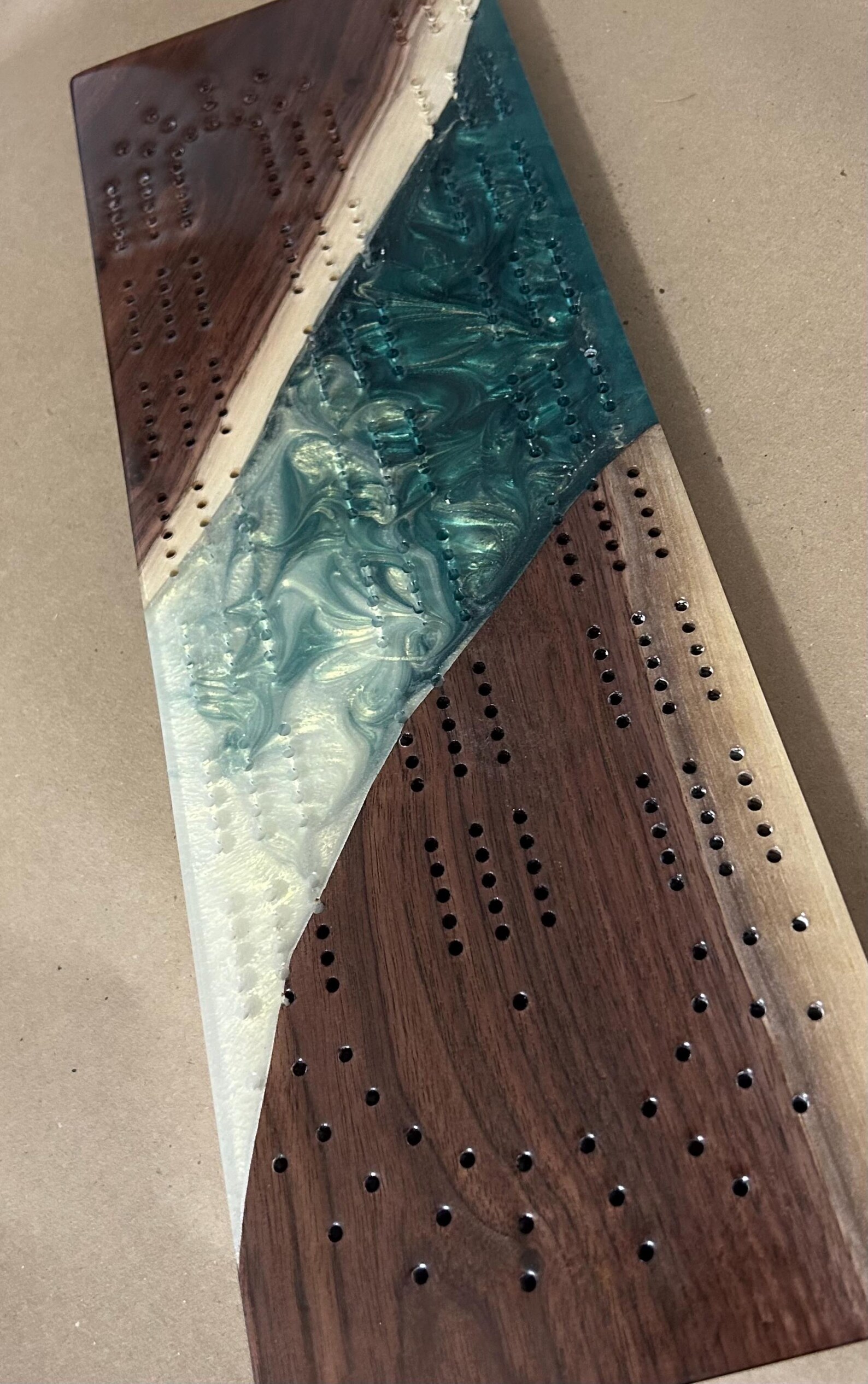 Customizable Epoxy Resin Walnut Cribbage Board - Etsy