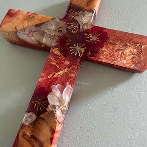 Customizable Epoxy Resin Wood/flower Crosses - Etsy