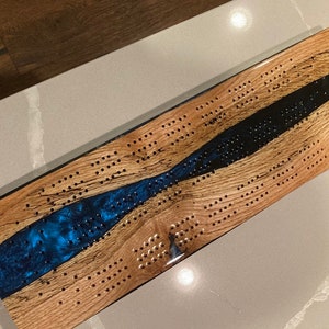 Customizable Epoxy Resin Cribbage Board - Etsy