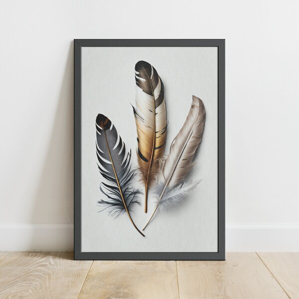 Feather Poster - Etsy