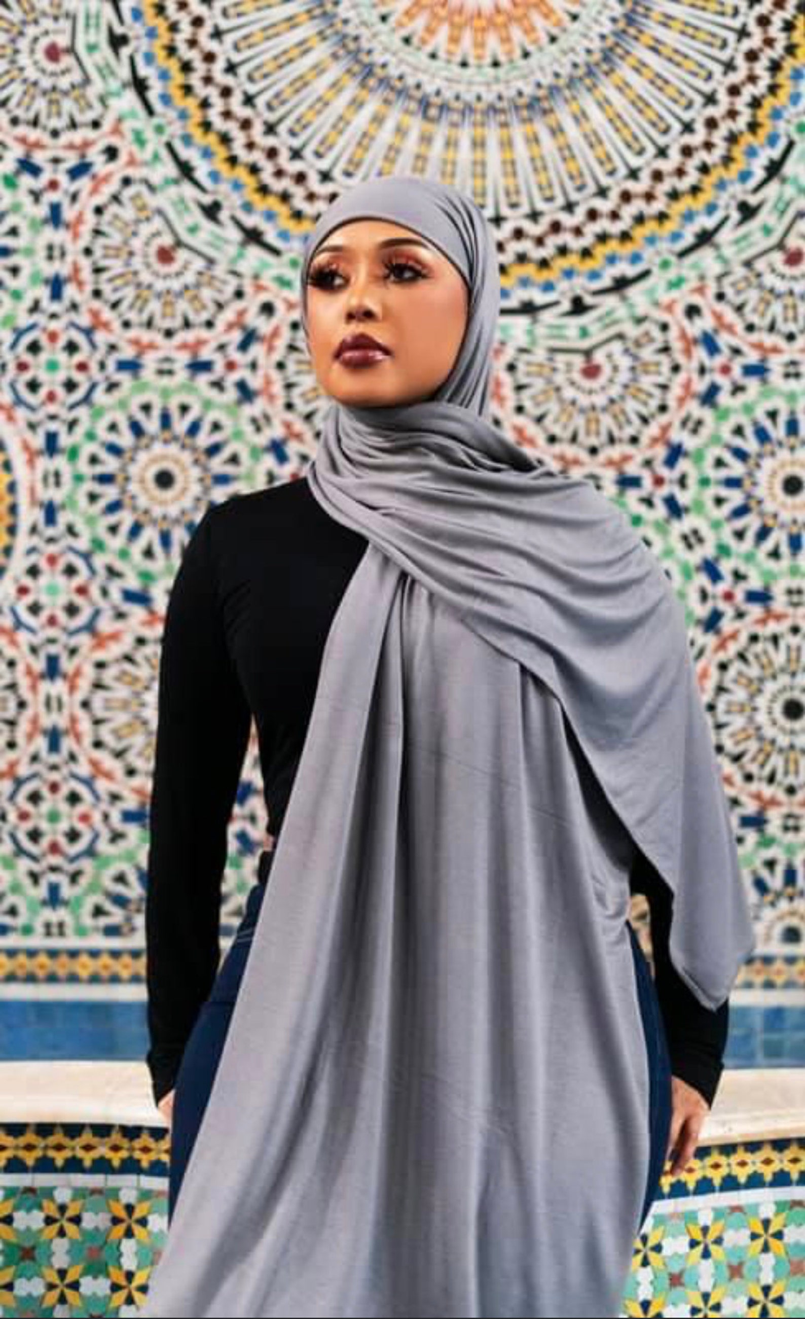 Jersey Hijab Hijab Soft Jersey Hijab Head Wrap for Women Stretch Turban ...