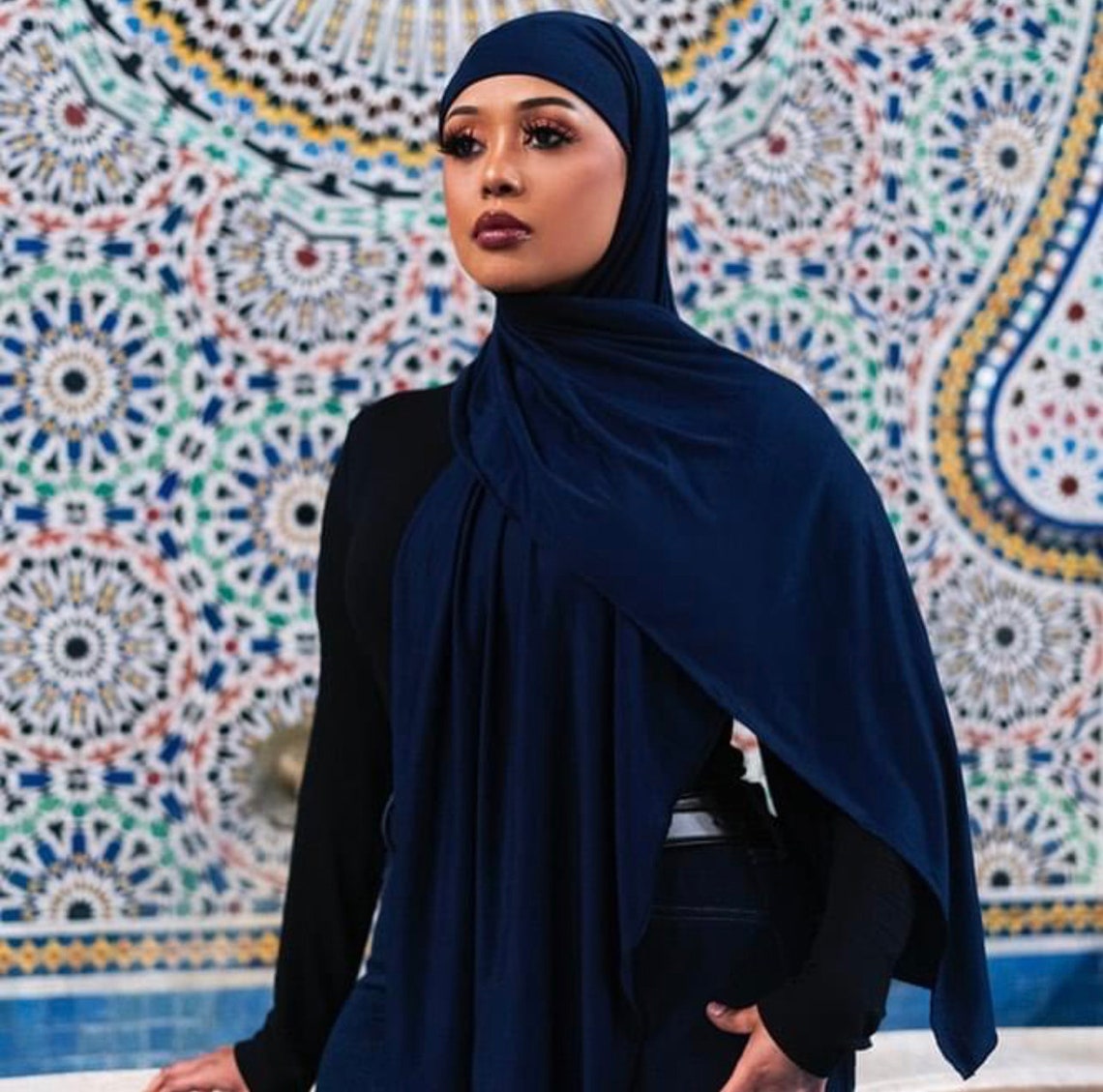 Jersey Hijab Hijab Soft Jersey Hijab Head Wrap for Women Stretch Turban ...