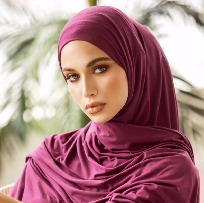 Jersey Hijab Hijab Soft Jersey Hijab Head Wrap for Women Stretch Turban ...