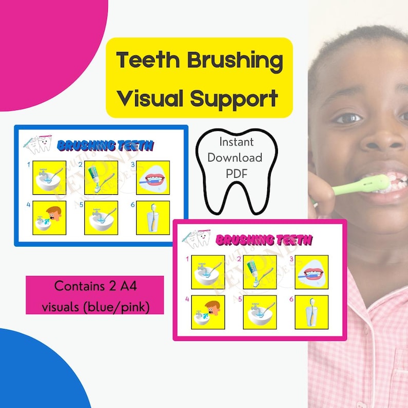 Teeth Brushing Visual Schedule, Daily Routine, Morning Routine, Special ...