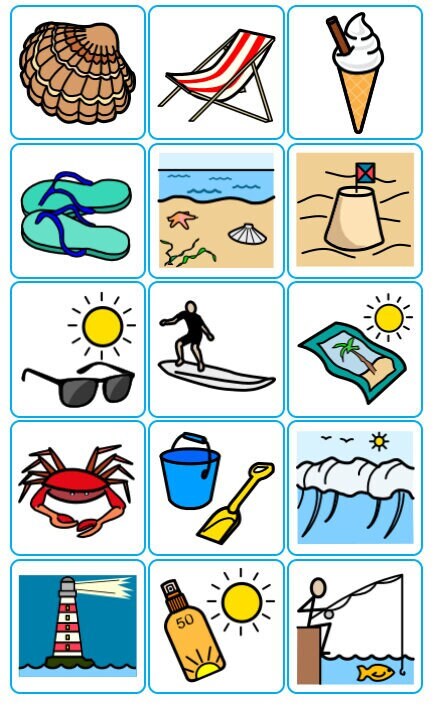 British Seaside Bingo Game for Children - Etsy