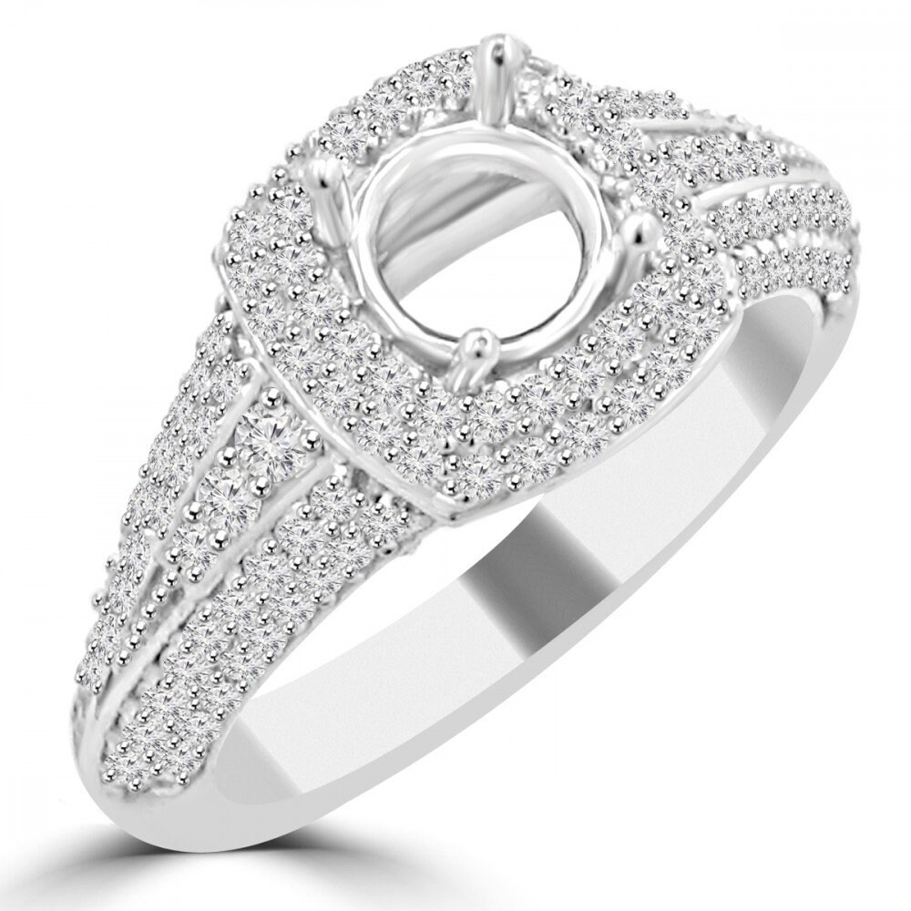 1.27 Ct Ladies Round Cut Diamond Semi Mounting Engagement Ring - Etsy