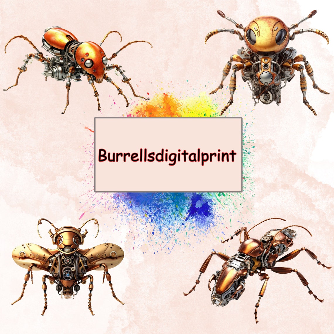Ant Clipart, Steampunk Ant Clipart, Ants Clipart, Commercial Use ...