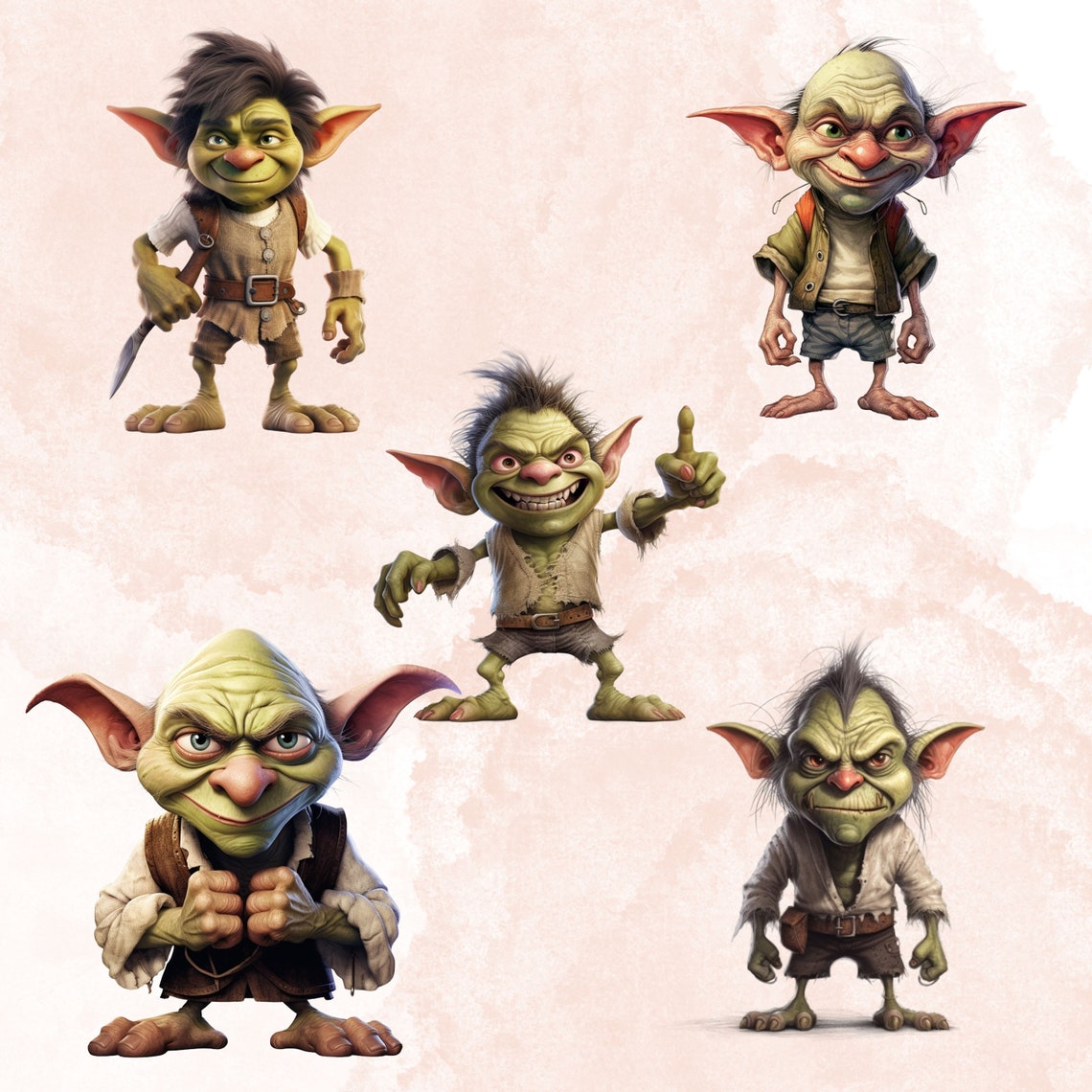 Goblin Clipart, Clipart for Commercial Use, Transparent Pngs, Fantasy ...
