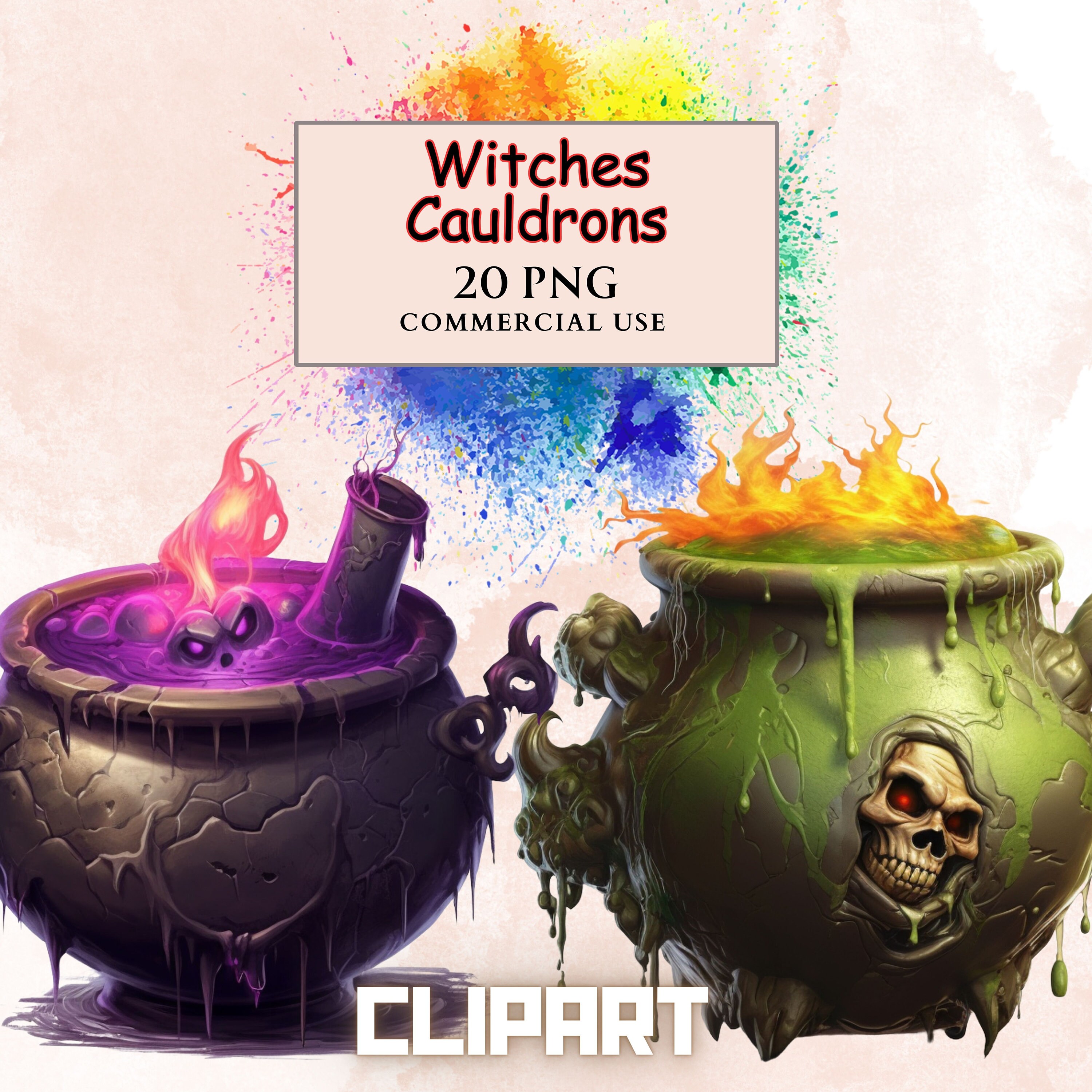 Cauldron Clipart, Witches Cauldron, Halloween Clipart, Spooky Clipart ...