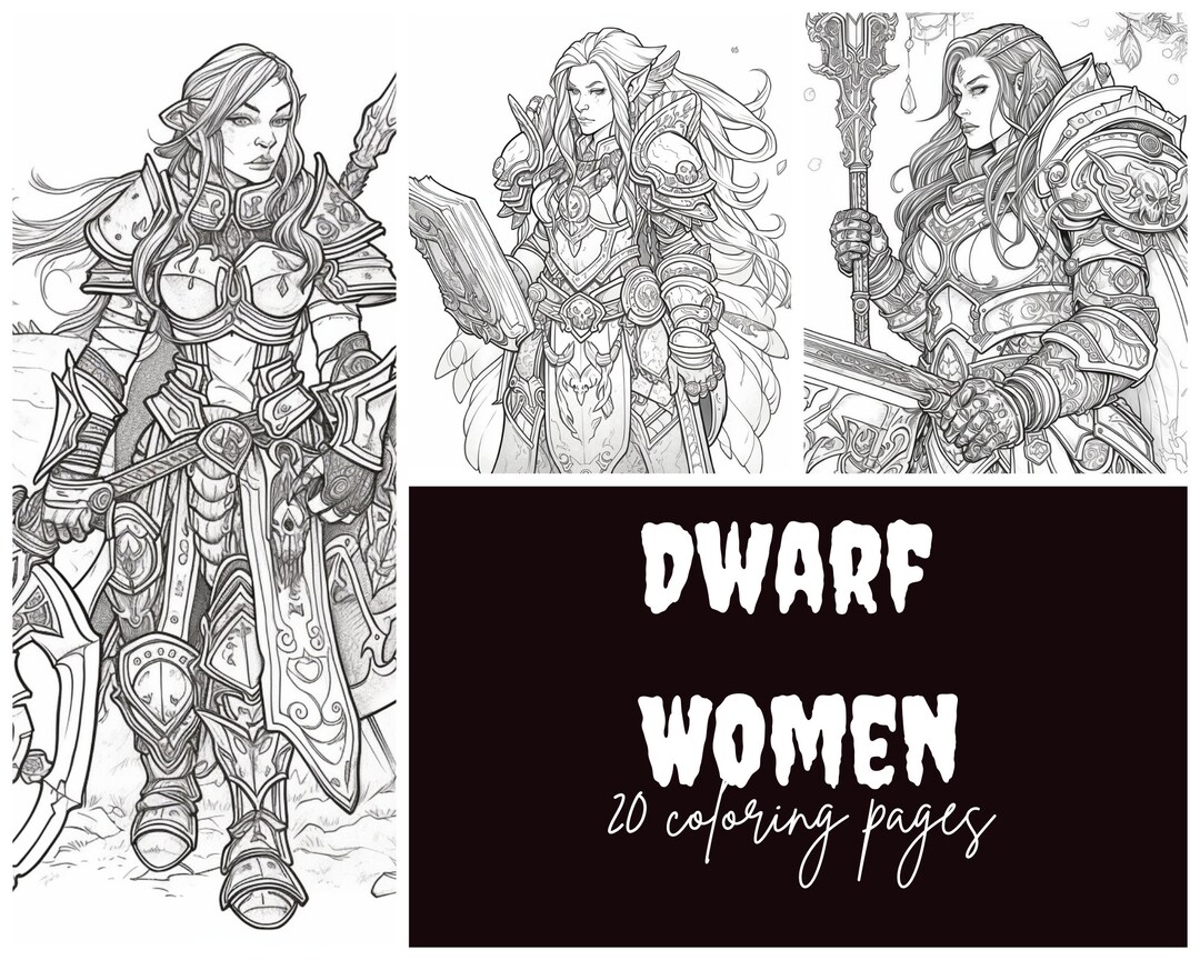 Dwarf Paladin: A Stunning Collection of 20 Beautiful Pages for Adults ...