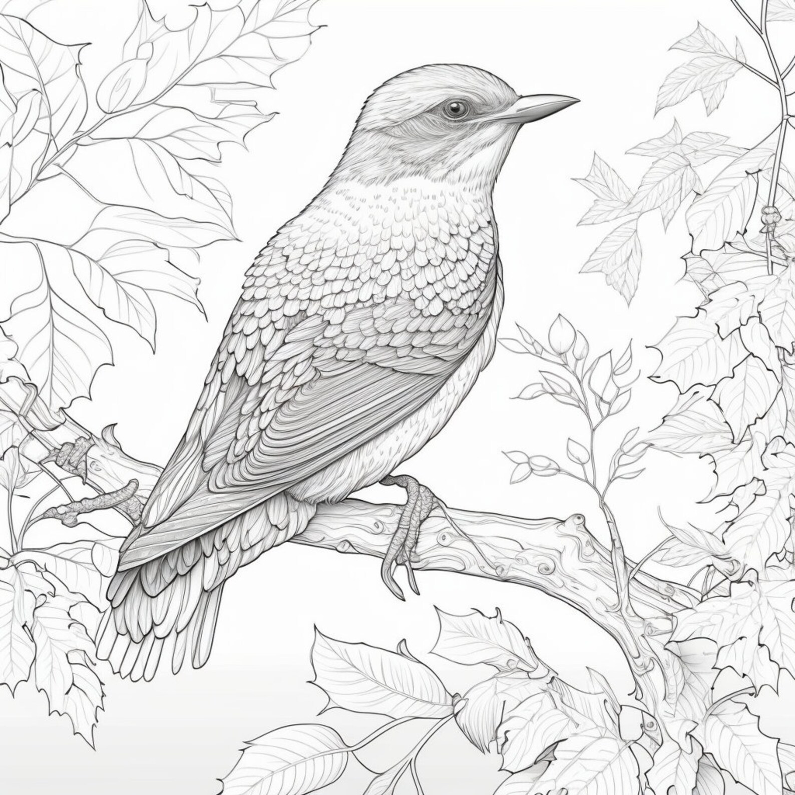 Avian Adventures: 20 Detailed and Vibrant Bird Coloring Pages for ...